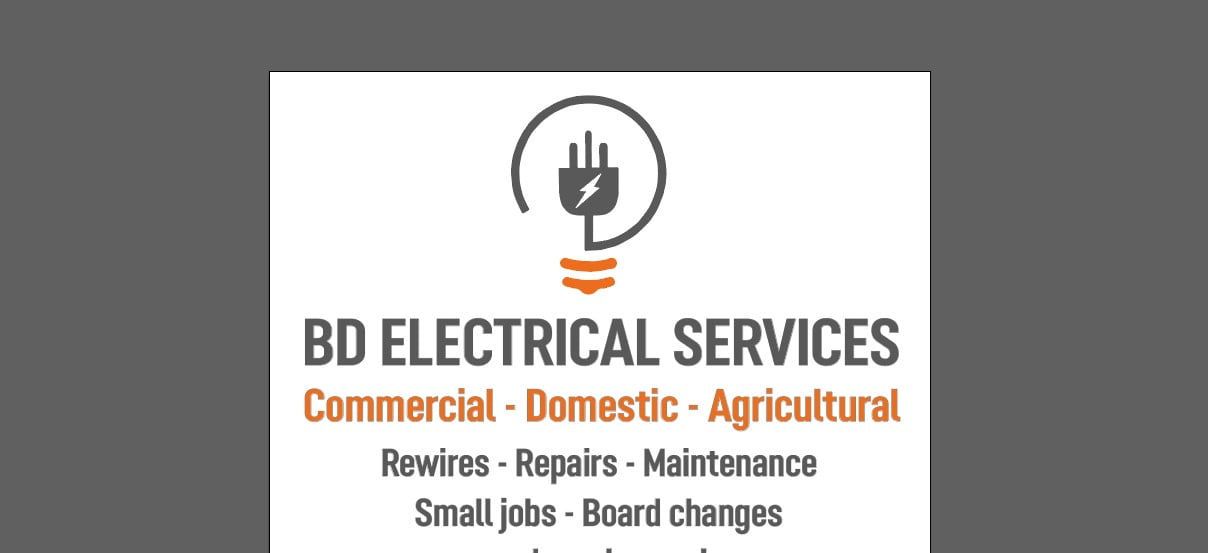 Leaflet and Business Card Design for BD Electrical Services - KCJH Design